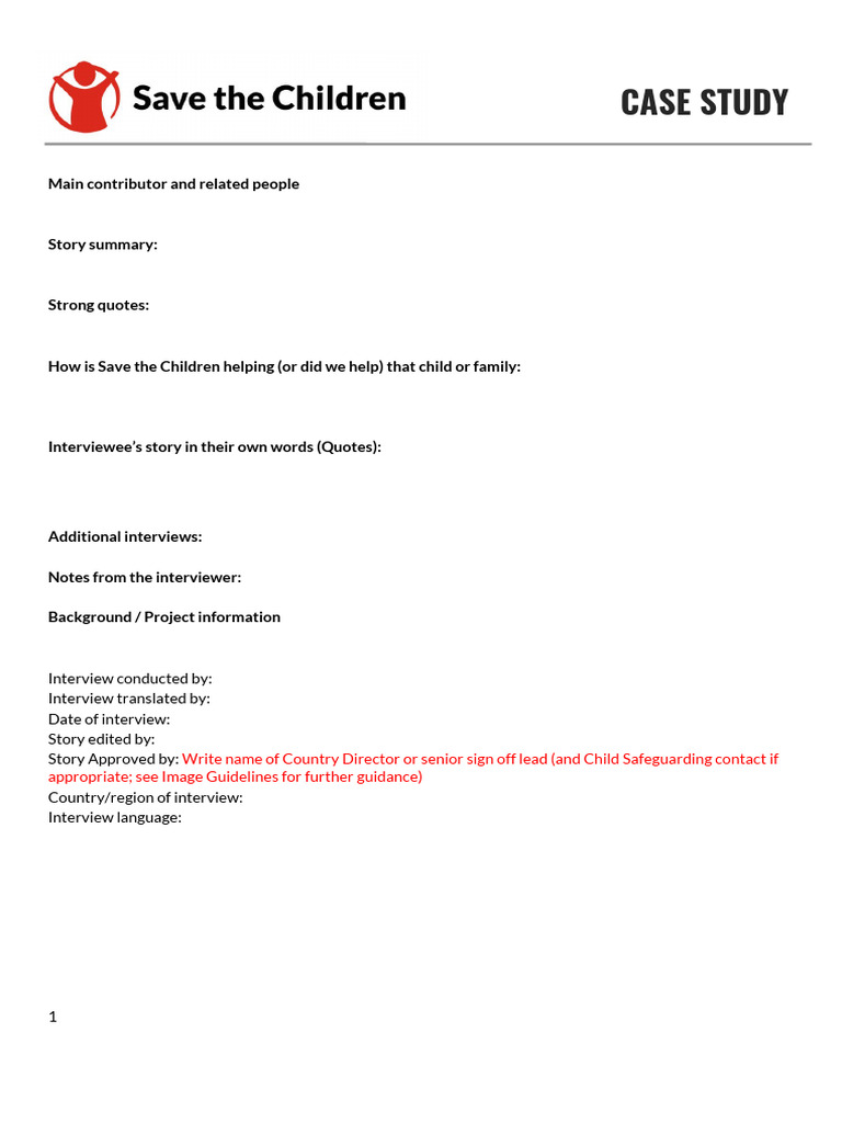 Case Study - Template | PDF
