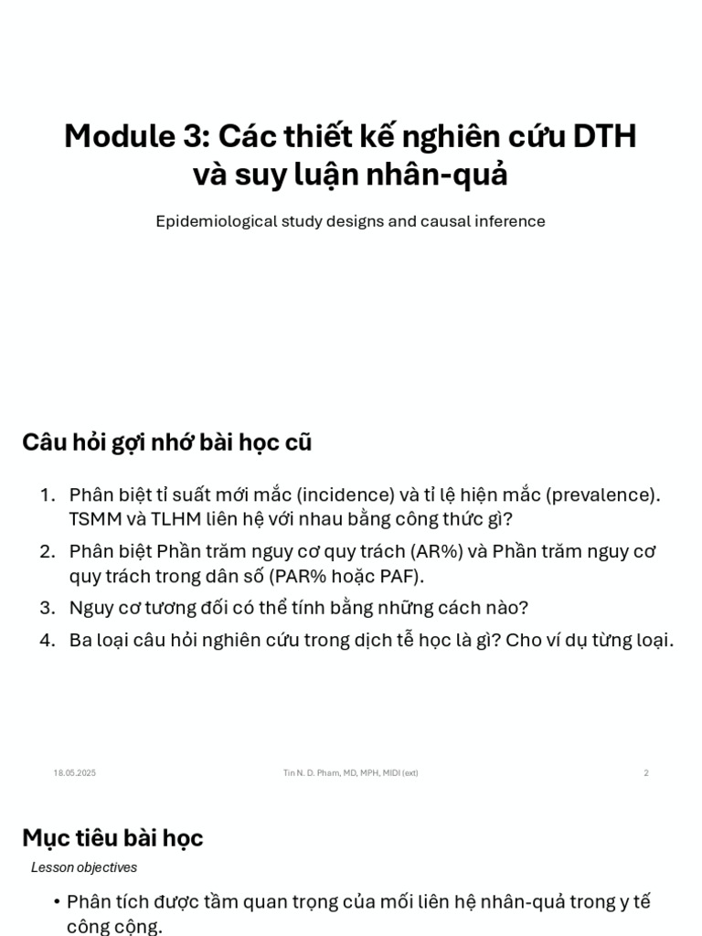 Module 3 - Causal Inference and Study Designs | PDF