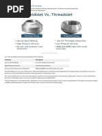 Latrolet and Latrolet Dimensions | PDF | Tools | Pipe (Fluid Conveyance)