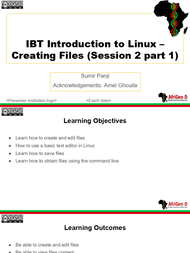 IBT Linux Session 2 Part 1 Intro To Linux Sumir Panji | PDF | Computer File | Filename