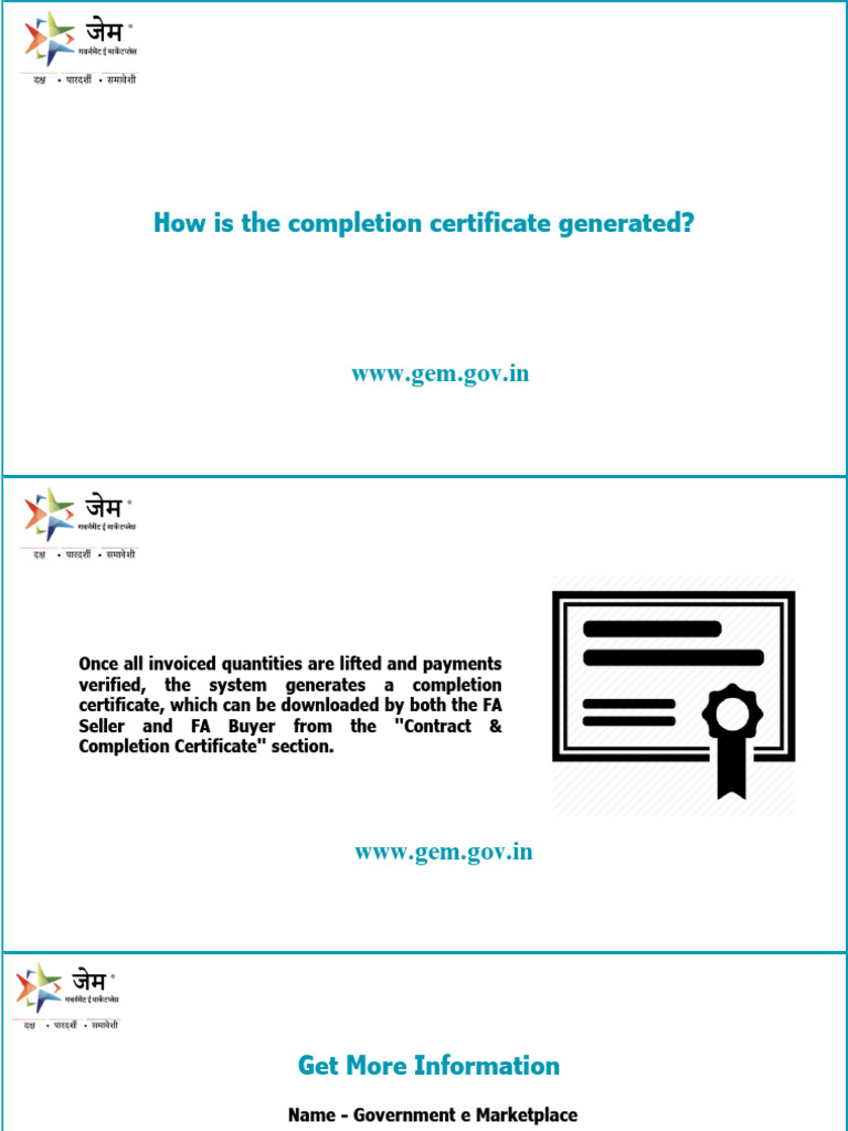 How Is The Completion Certificate Generated | PDF