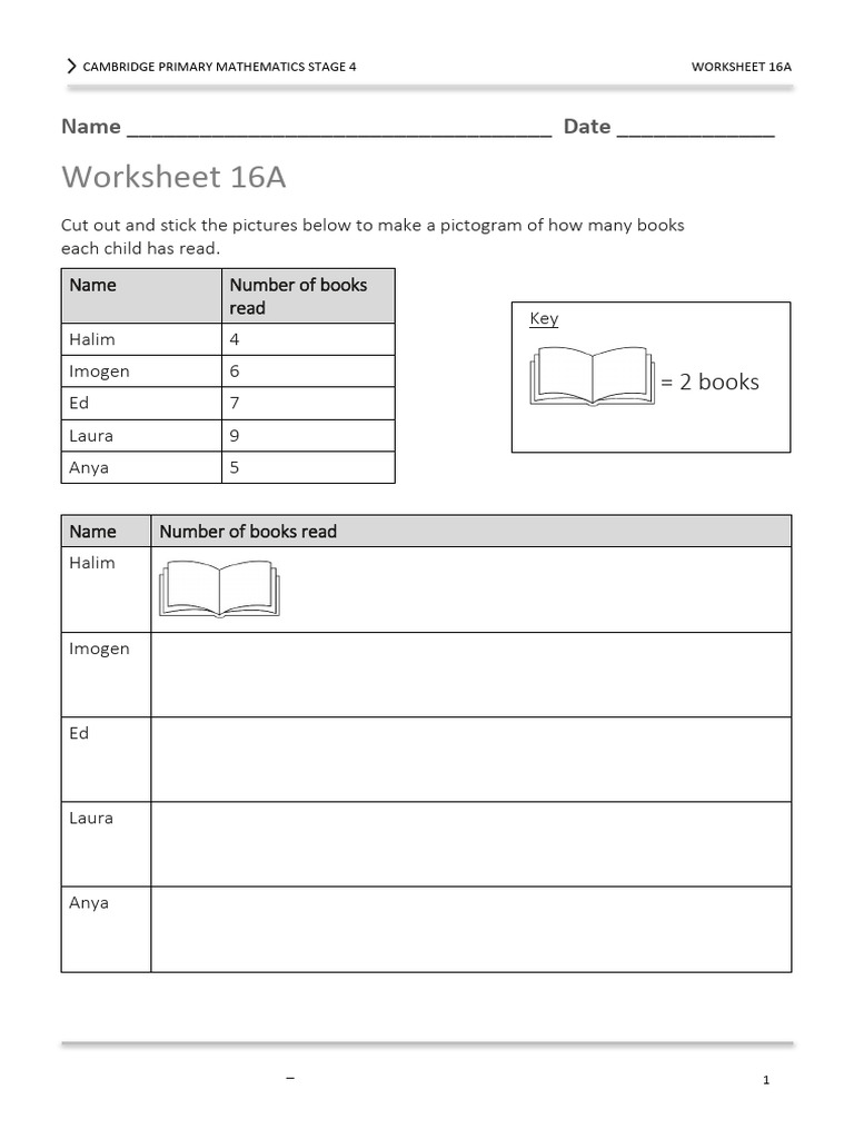 Prim Maths 4 2ed TR Diff Ws 16a | PDF