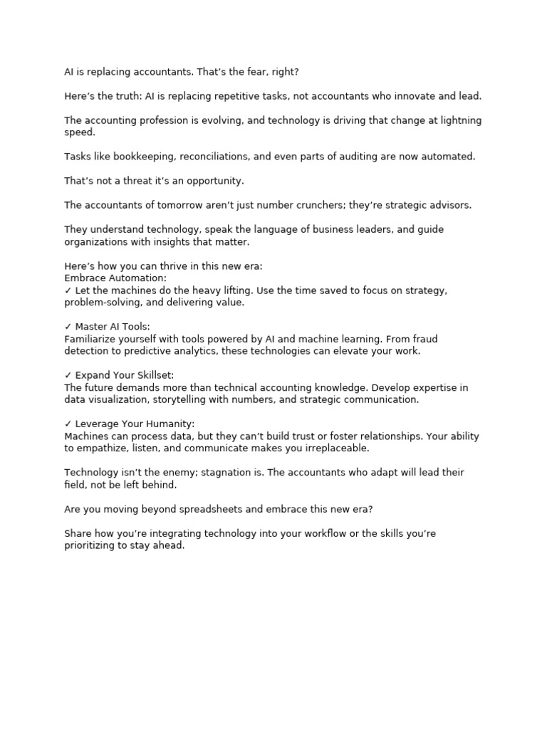 AI Is Replacing Accountants | PDF