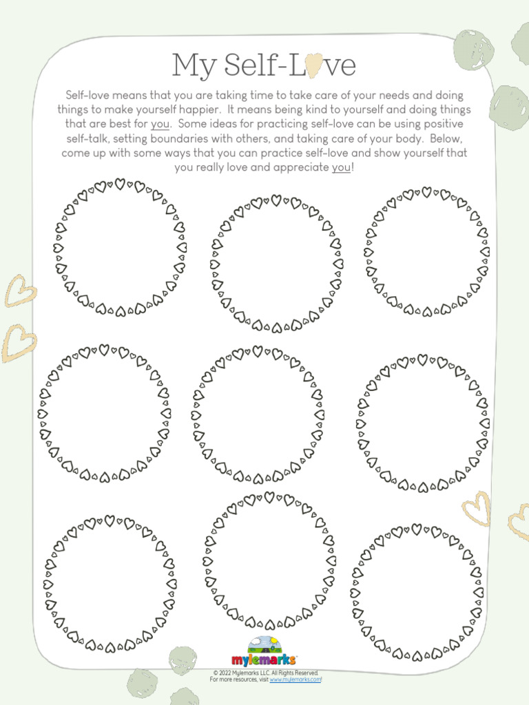 My Self-Love Self-Esteem Journal (Teen) Mylemarks LLC | PDF