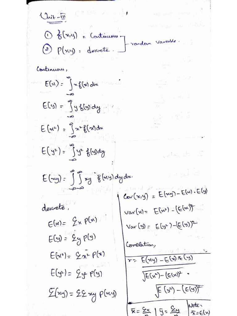 Unit III Formulas | PDF
