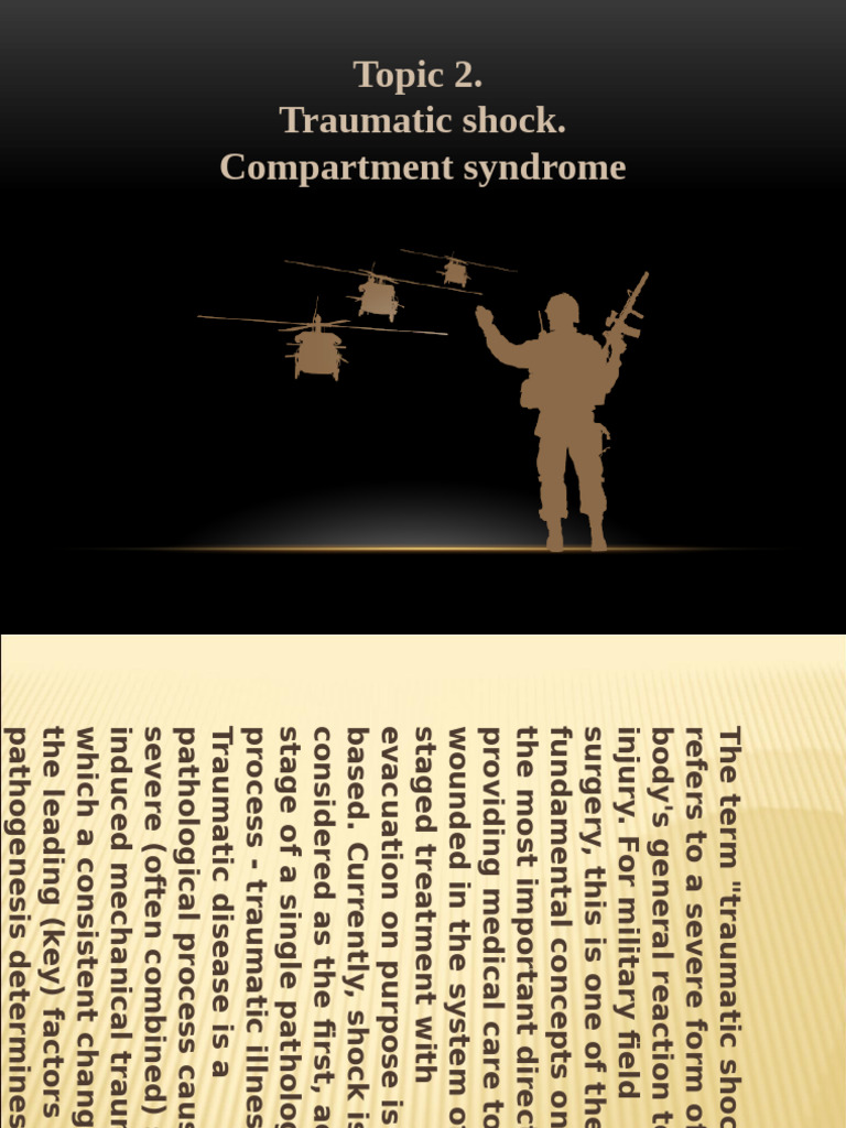 Topic 2. Traumatic Shock. Compartment Syndrome | PDF | Shock ...