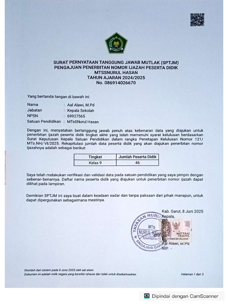 SPTJM Ijasah 2025 | PDF