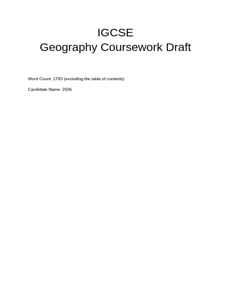 Draft IGCSE Coursework Draft - Amrin Hasan | PDF