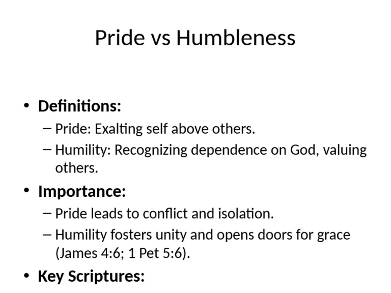 Pride Vs Humbleness | PDF