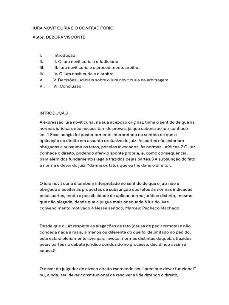 Iura Novit Curia e o Judiciário | PDF | Arbitragem | Sentença (jurídico)
