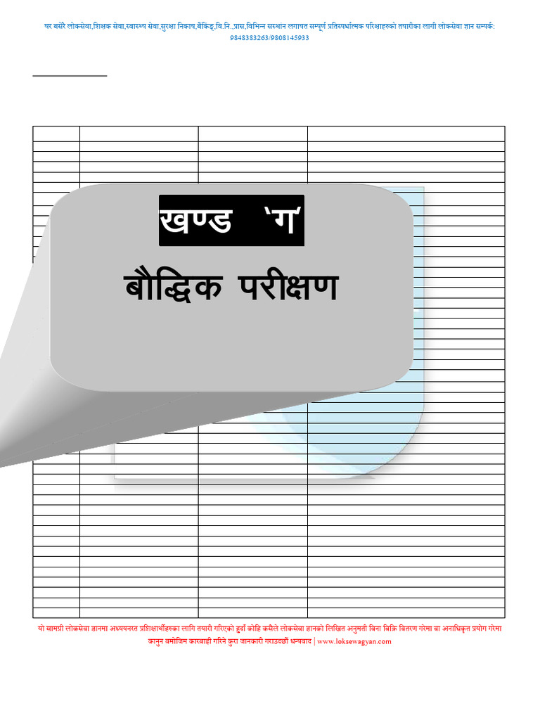 Iq Full Note Loksewa Gyan | PDF | Graphemes | Collation