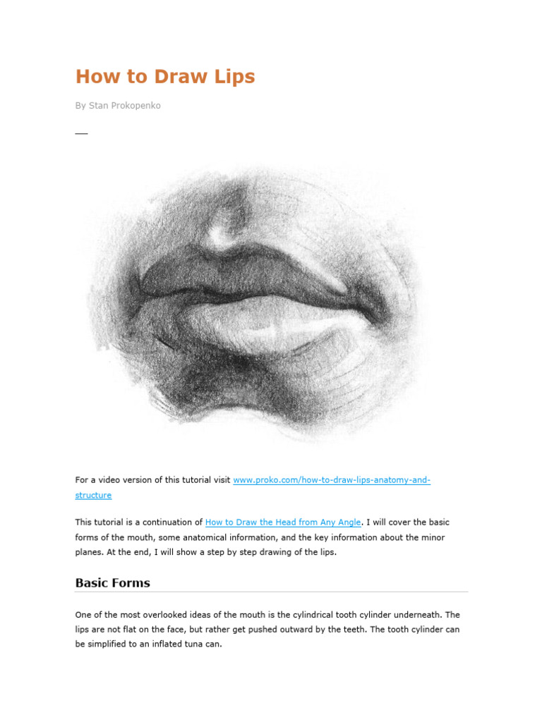 How To Draw Lips | PDF | Lip | Human Anatomy