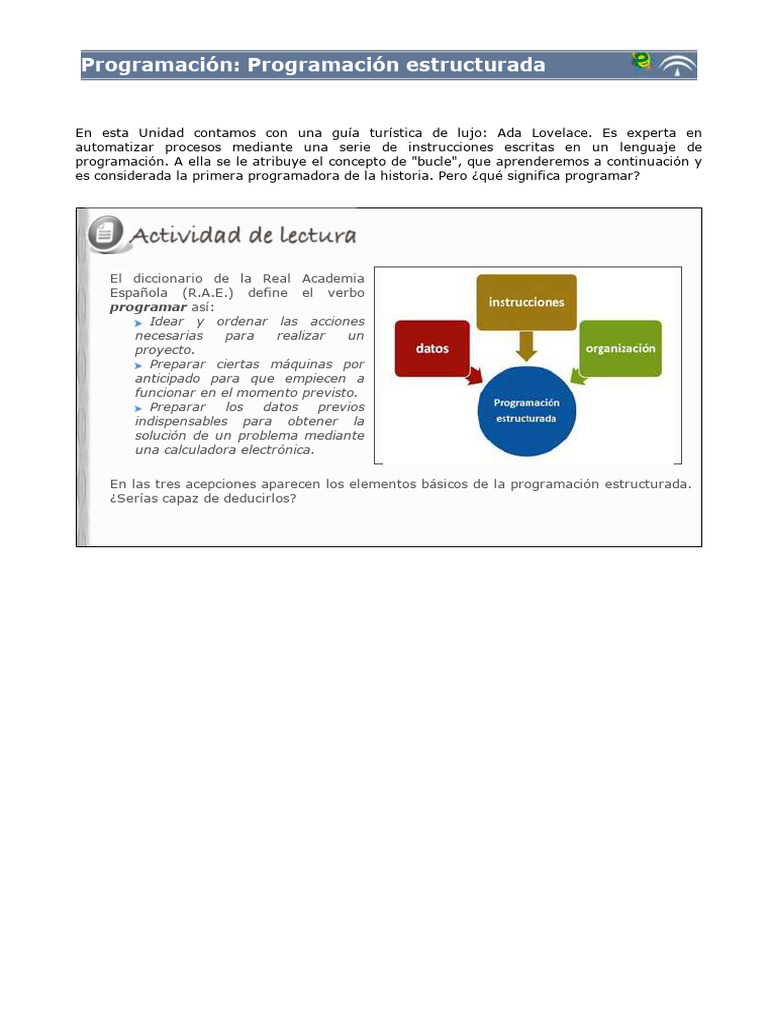 Programación Estructurada | PDF | Programación de computadoras | Lenguaje de programación
