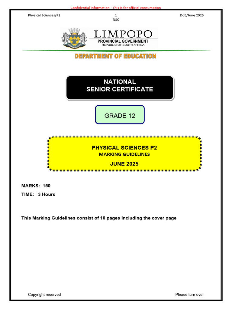 Physical Sciences P2 Memo | PDF | Acid | Chemical Reactions