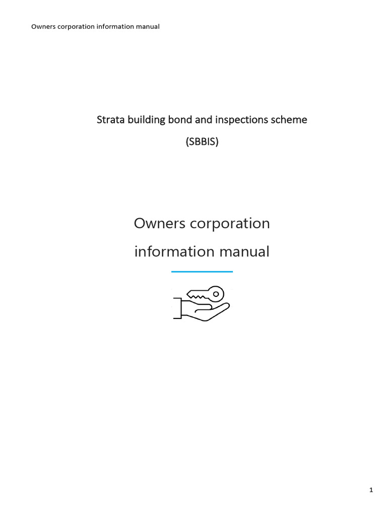 Owners Corporation Manual: SBBIS Guide | PDF | Bonds (Finance)