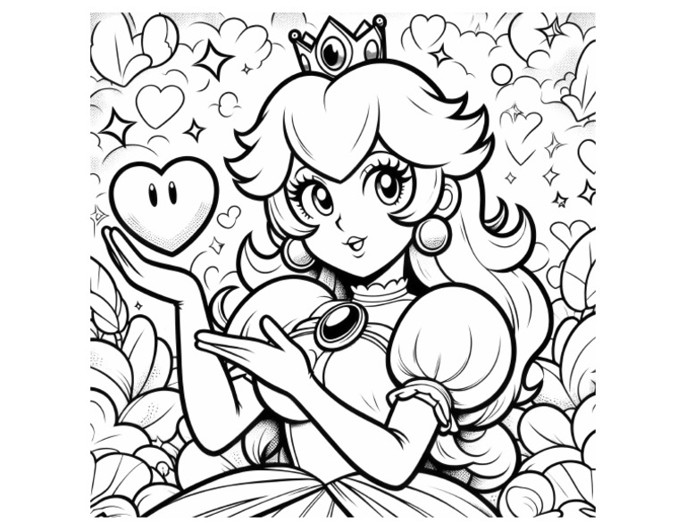 Super Mario Bros Coloring Page 32 | PDF