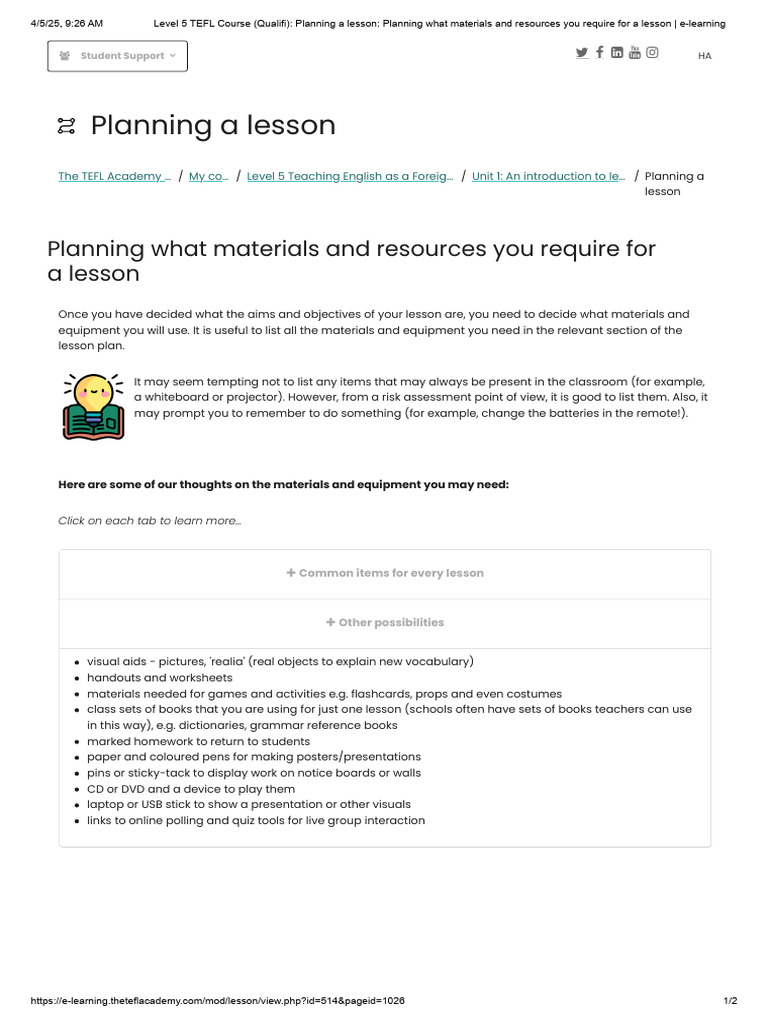 Level 5 TEFL Course (Qualifi) - Planning A Lesson - Planning What ...