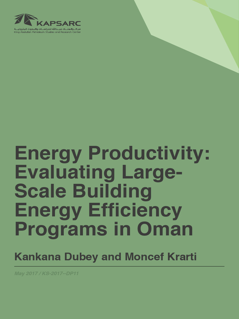 KS 2017 DP11 Energy Productivity Evaluating Large Scale Building Energy ...