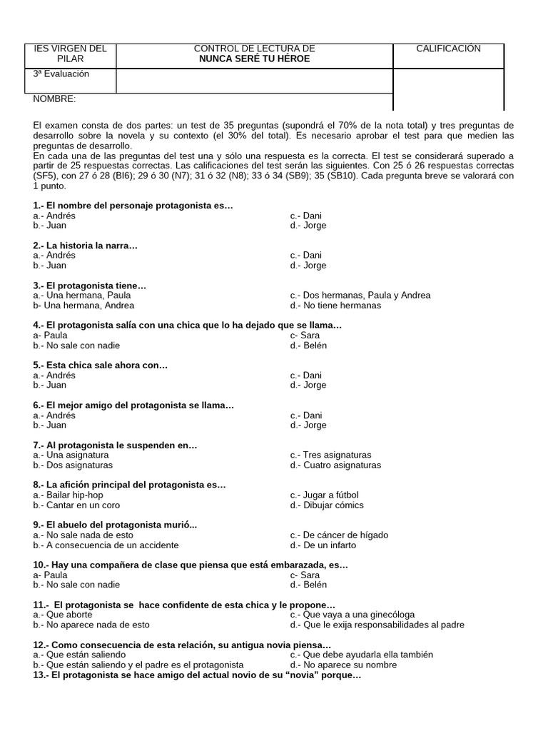 Nunca Seré Tu Héroe | PDF