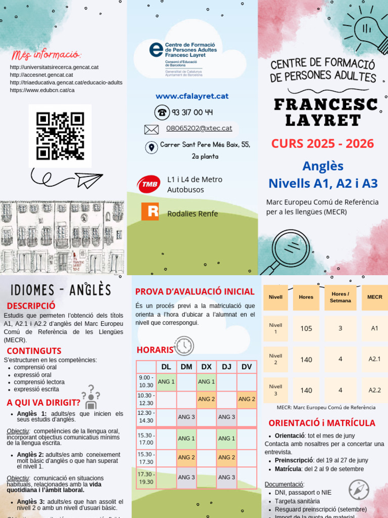 Tríptic Anglès 2025-26 | PDF