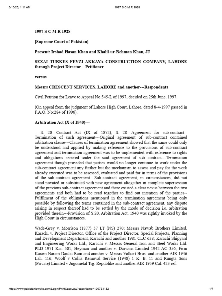 Sezai Turkes V Crescent Services | PDF | Arbitration | Lawsuit