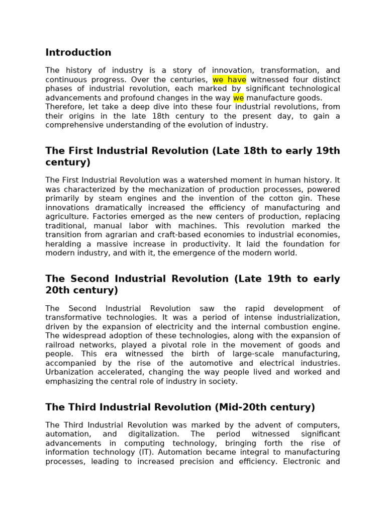 Overview of Industrial Revolution | PDF | Industrial Revolution | Economies