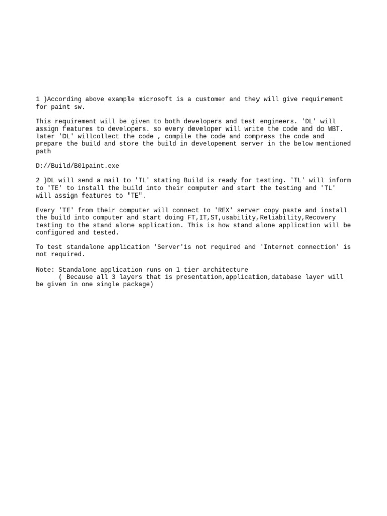 Testing Standalone Application Setup | PDF