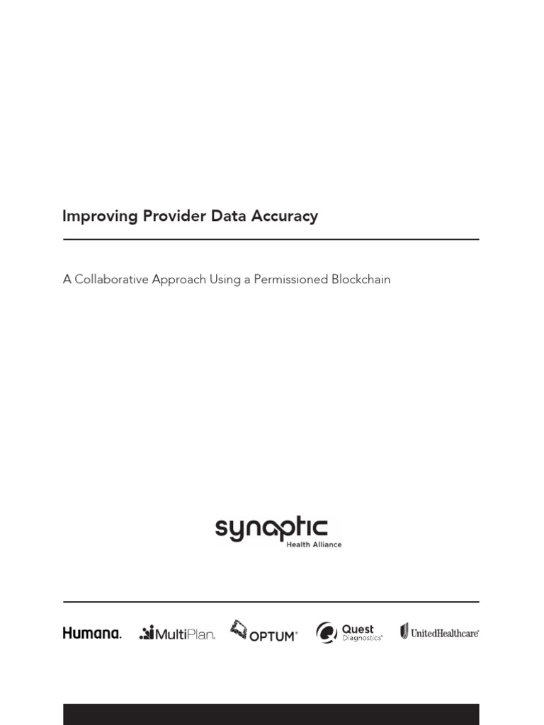 Synaptic Health Alliance Blockchain | PDF | Cloud Computing | Encryption