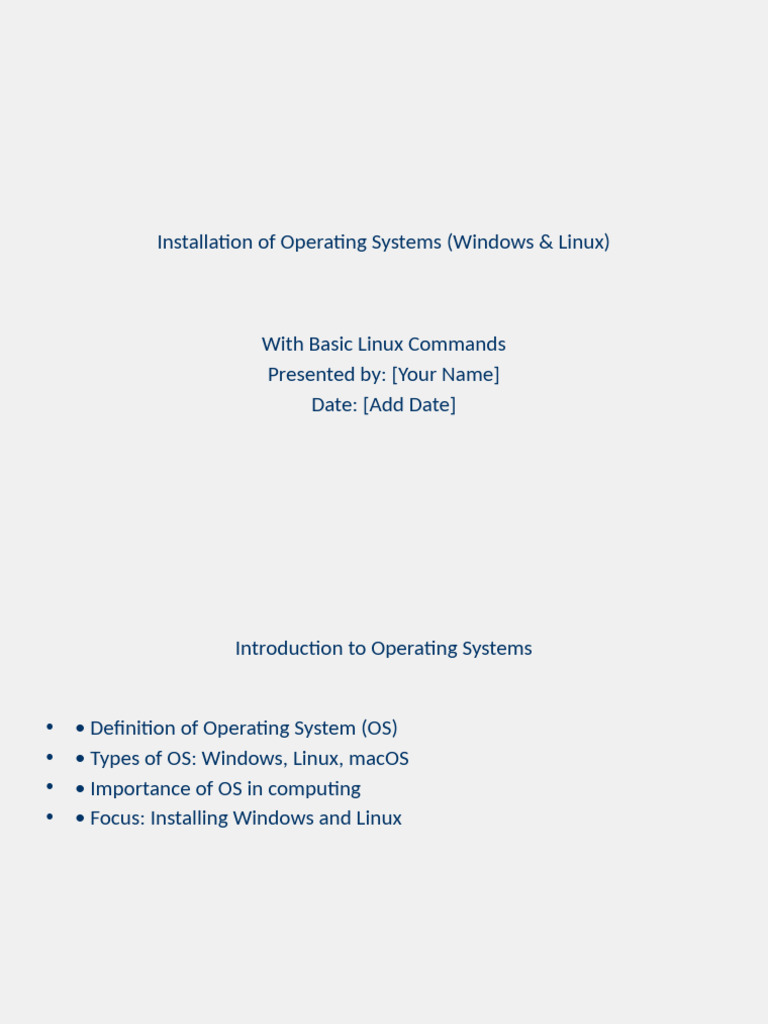 OS Installation and Linux Commands Enhanced | PDF