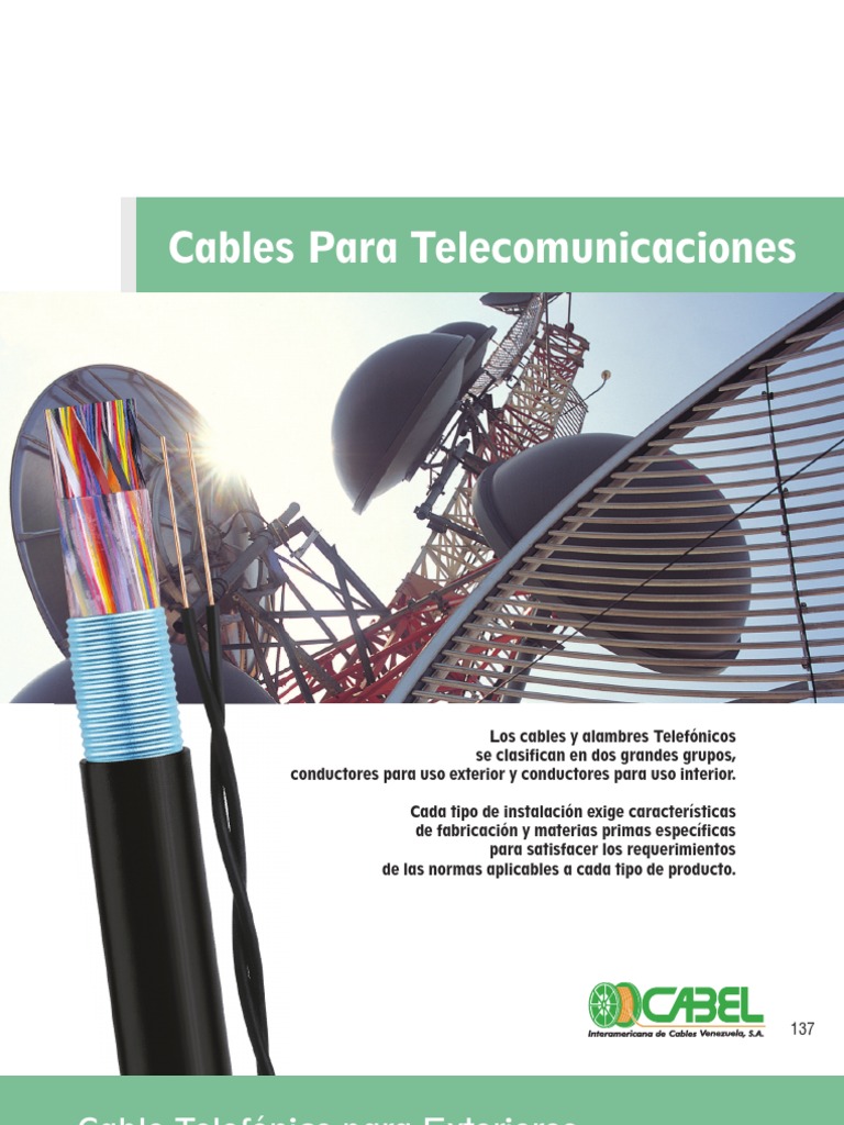 Cables Telecomunicaciones | PDF | Línea de abonado digital | Aluminio