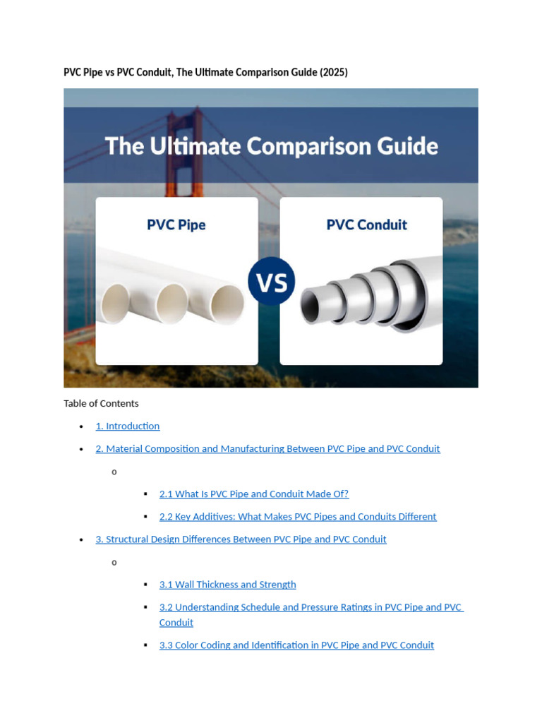 PVC Pipe Vs PVC Condient | PDF | Pipe (Fluid Conveyance) | Polyvinyl ...