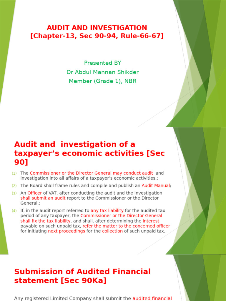 Audit & Investigation Chap 13 | PDF | Taxes | Value Added Tax
