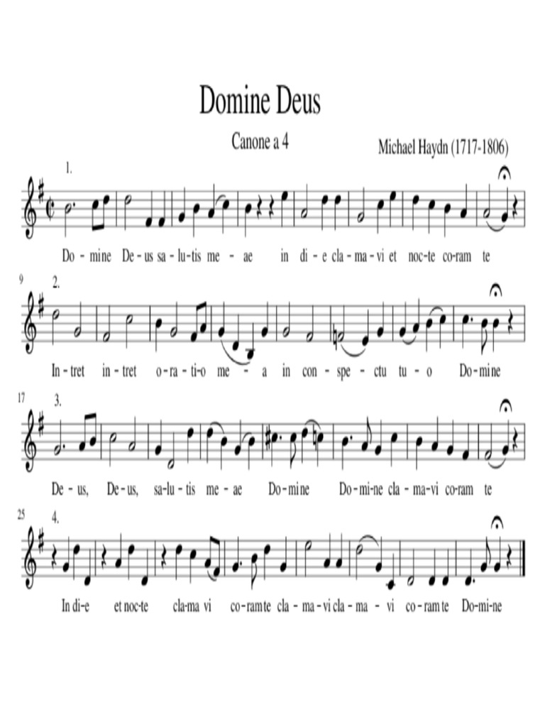 Domine Deus Canon | PDF