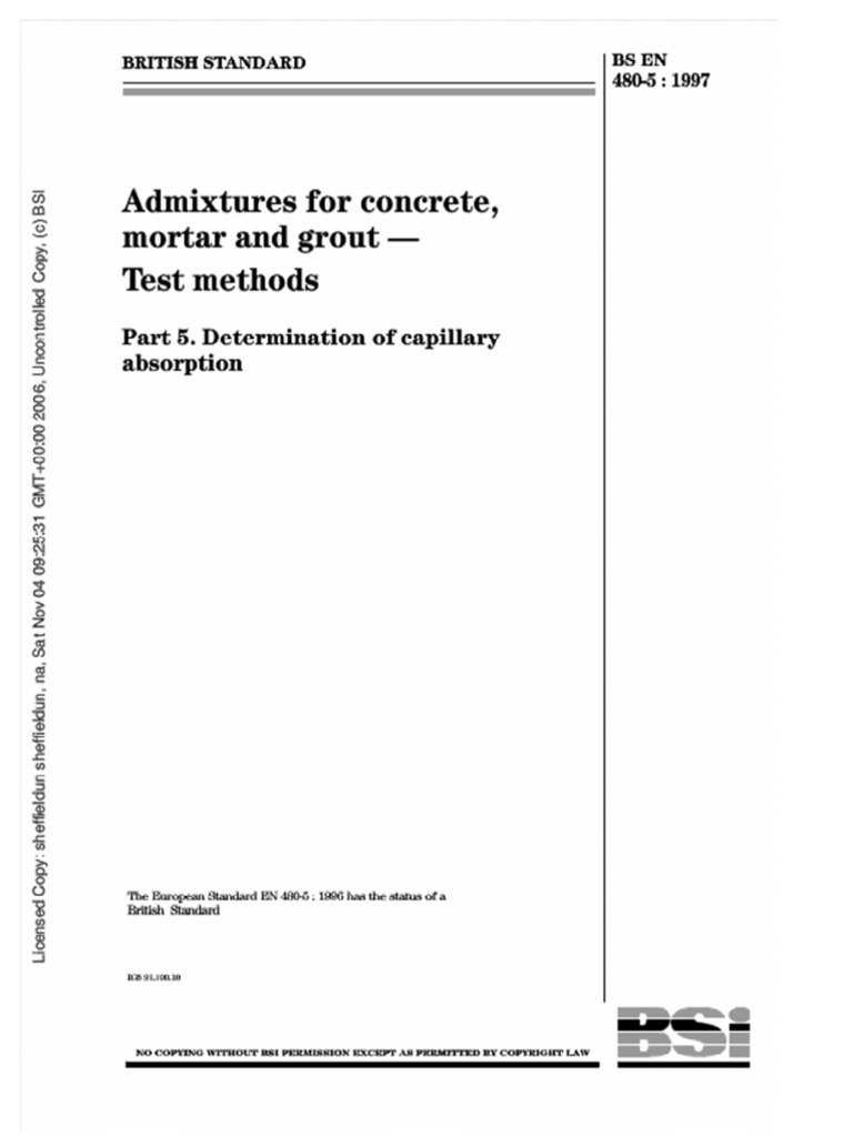 BS en 480-5-1997 | PDF