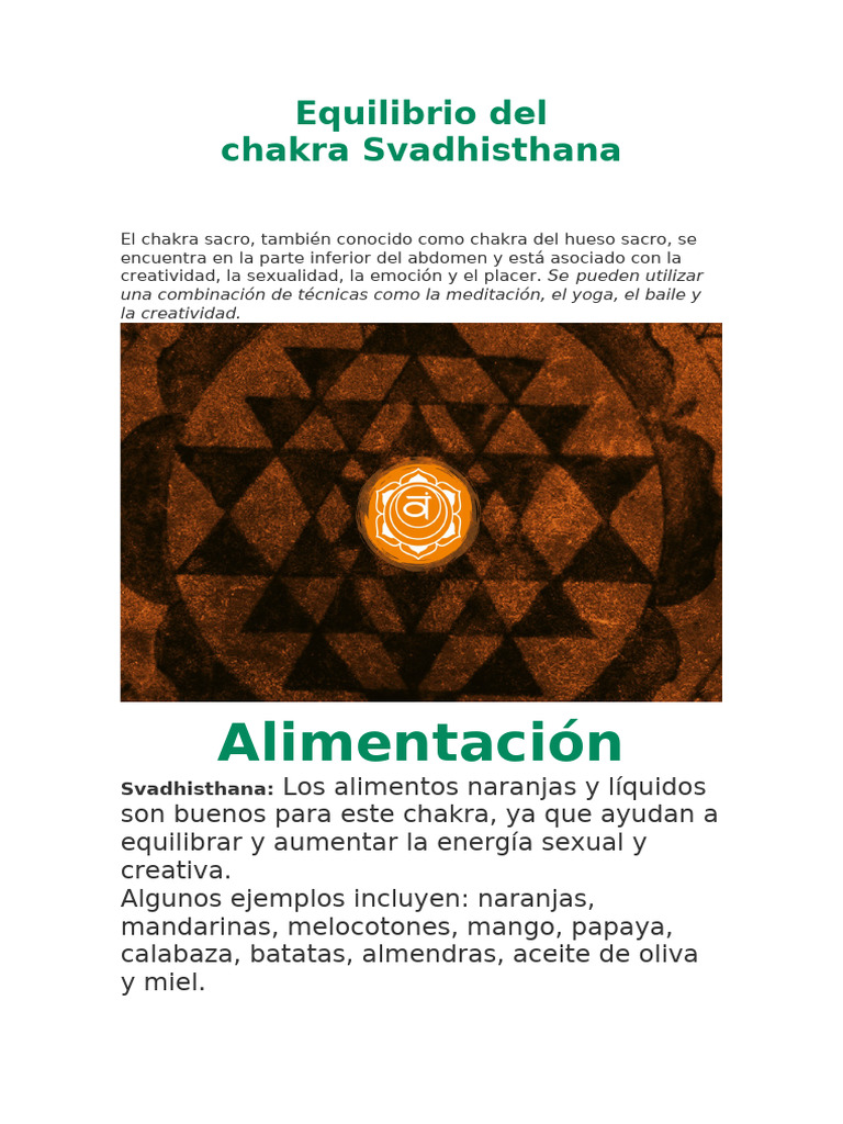 Desbloqueo del chakra sacro emocional | PDF | Las emociones | Meditación