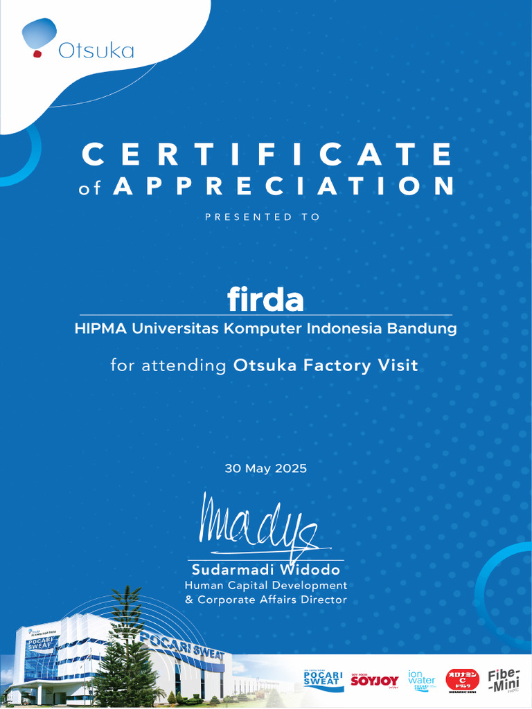Certificate Firda | PDF