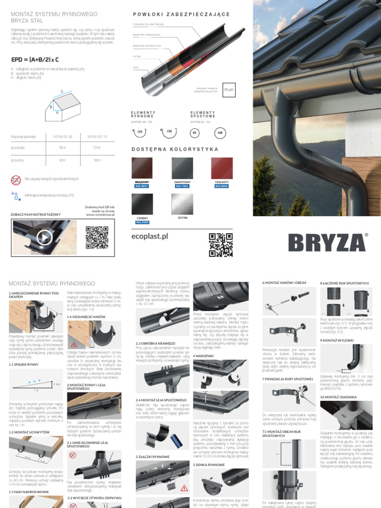 Bryza Rynny Stal Instrukcja I Ulotka | PDF