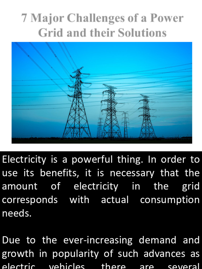 7 Major Challenges of A Power Grid and Their Solutions | PDF ...