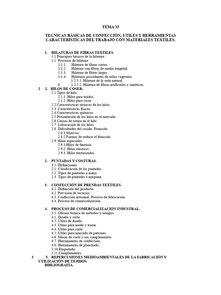 33-Tema 33 | PDF | Textiles