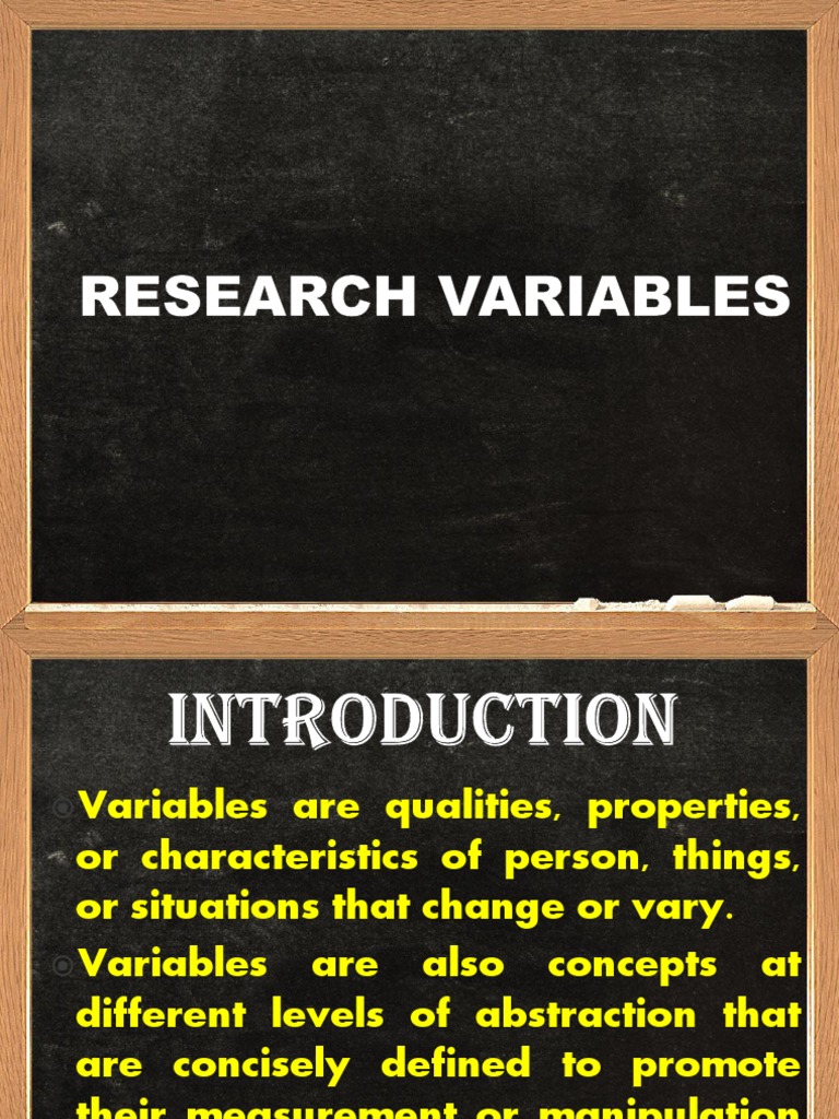 Research Variables | PDF | Dependent And Independent Variables ...