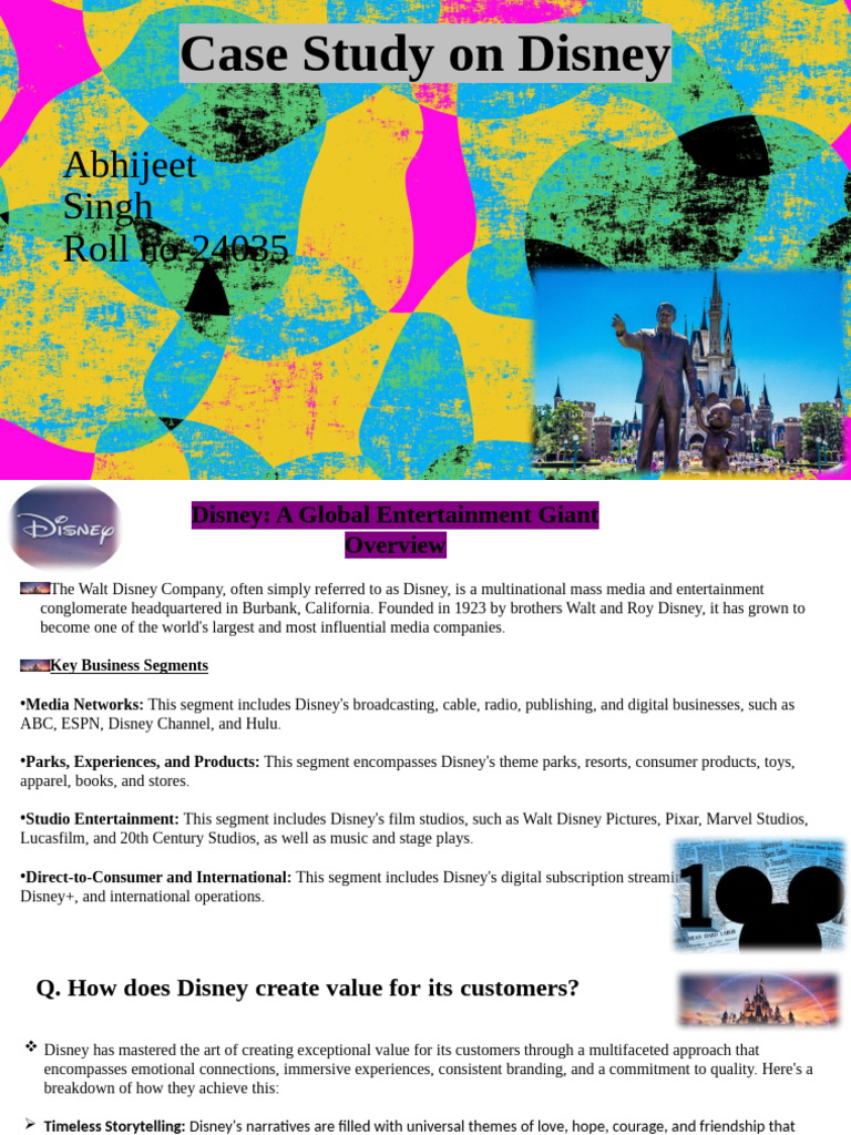 Disney's Value Creation and Brand Strengths | PDF | The Walt Disney ...
