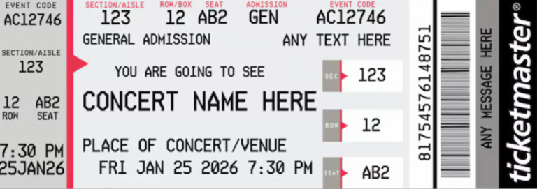 Ticket Template 8.5x3 | PDF
