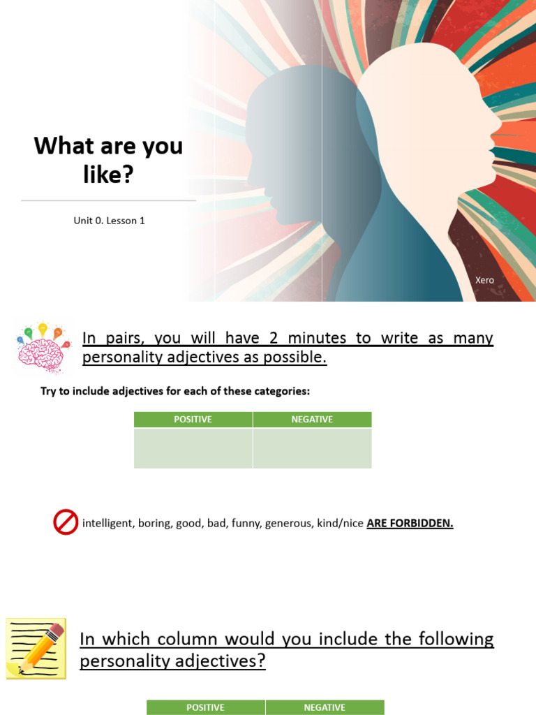 Lesson 1 - Personality | PDF | Sibling | Psychological Concepts