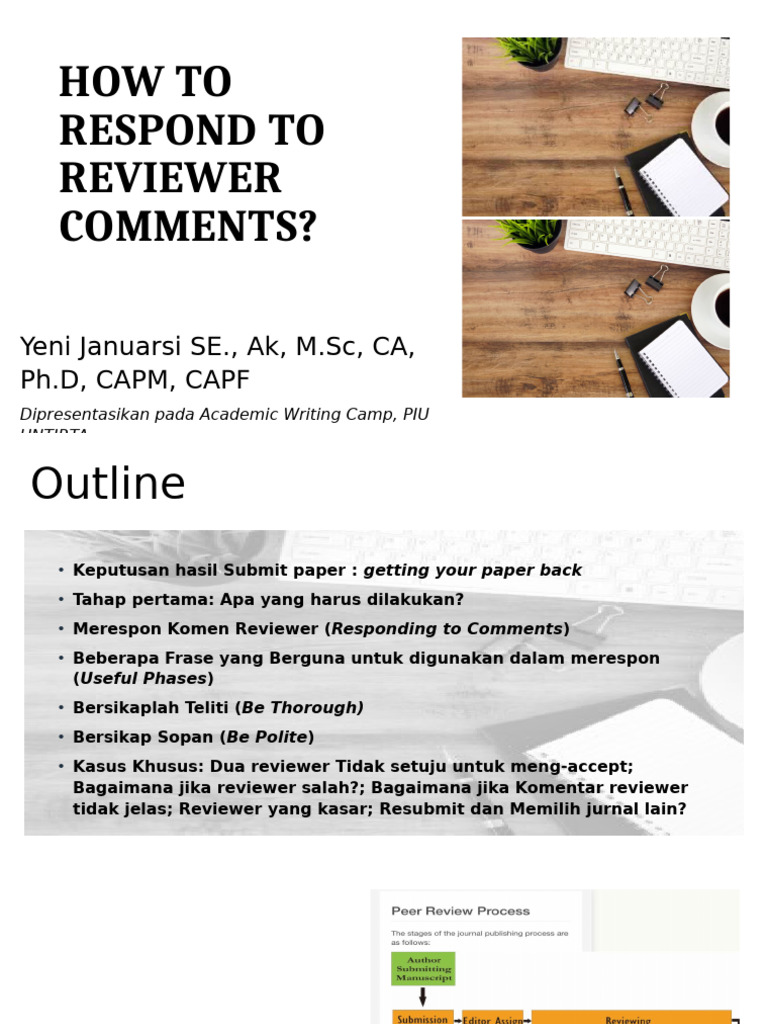 Merespon Komentar Reviewer dengan Tepat | PDF