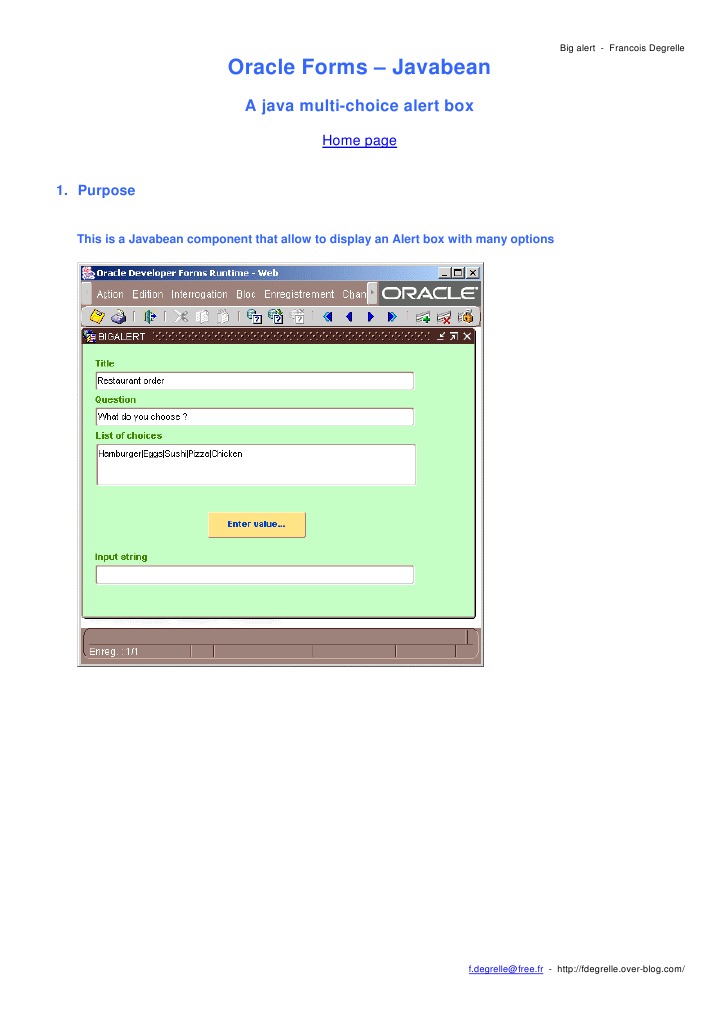 Oracle Forms - Javabean: A Java Multi-Choice Alert Box | PDF | Java (Programming Language ...