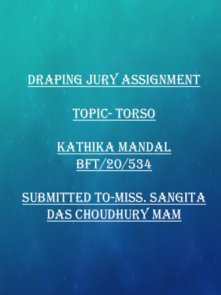 Torso Draping | PDF