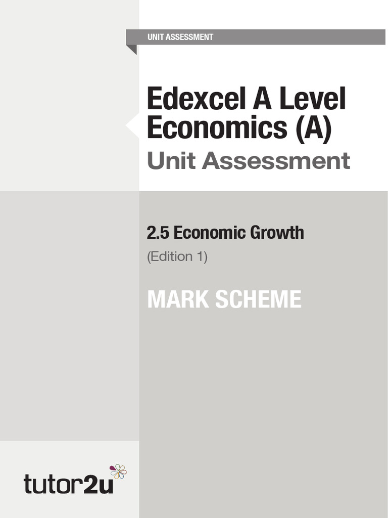 Edexcel A Level Economics: Economic Growth Mark Scheme | PDF ...