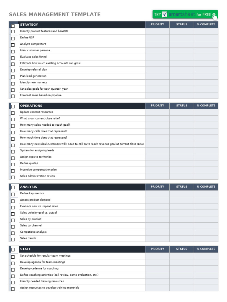 IC Sales Management Template 10514 | PDF