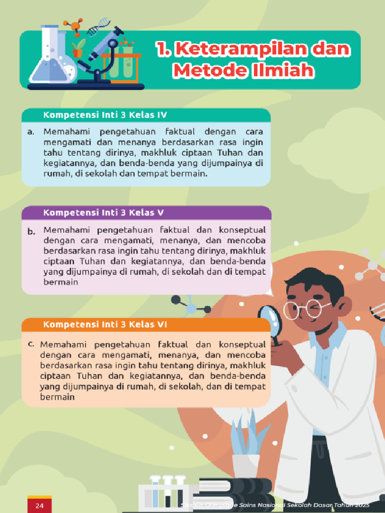 Kisi-Kisi Osn Ips SD Bab 1 Keterampilan & Metode Ilmiah | PDF