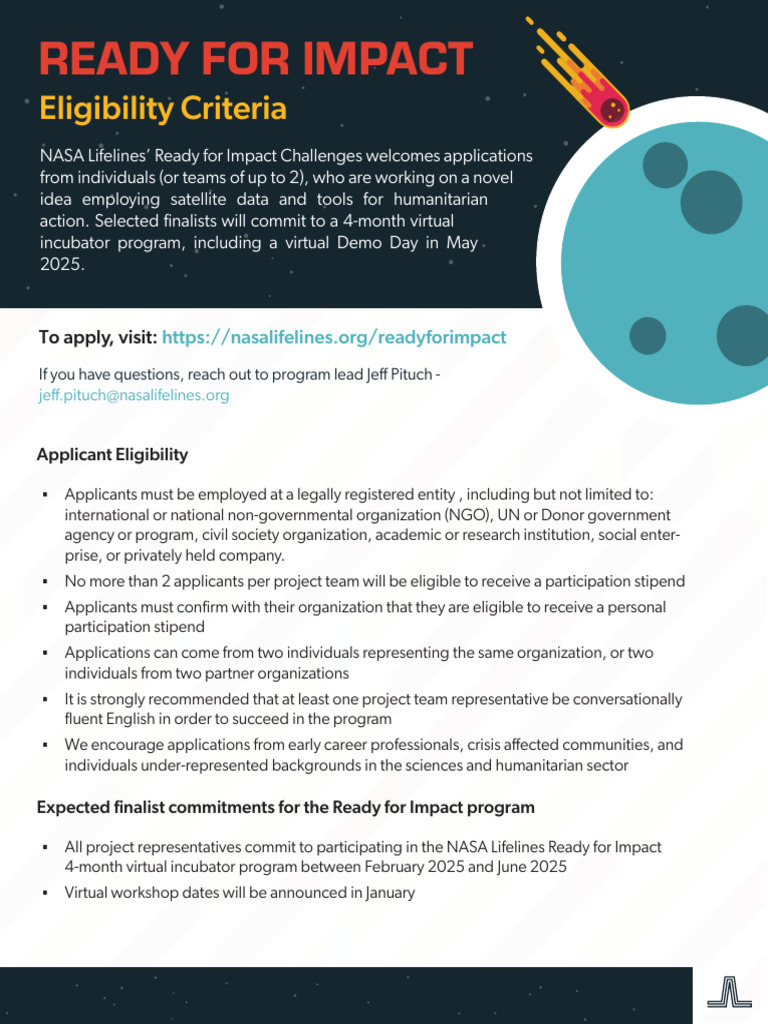 2025 Ready For Impact Application Eligibility | PDF | Non Governmental ...